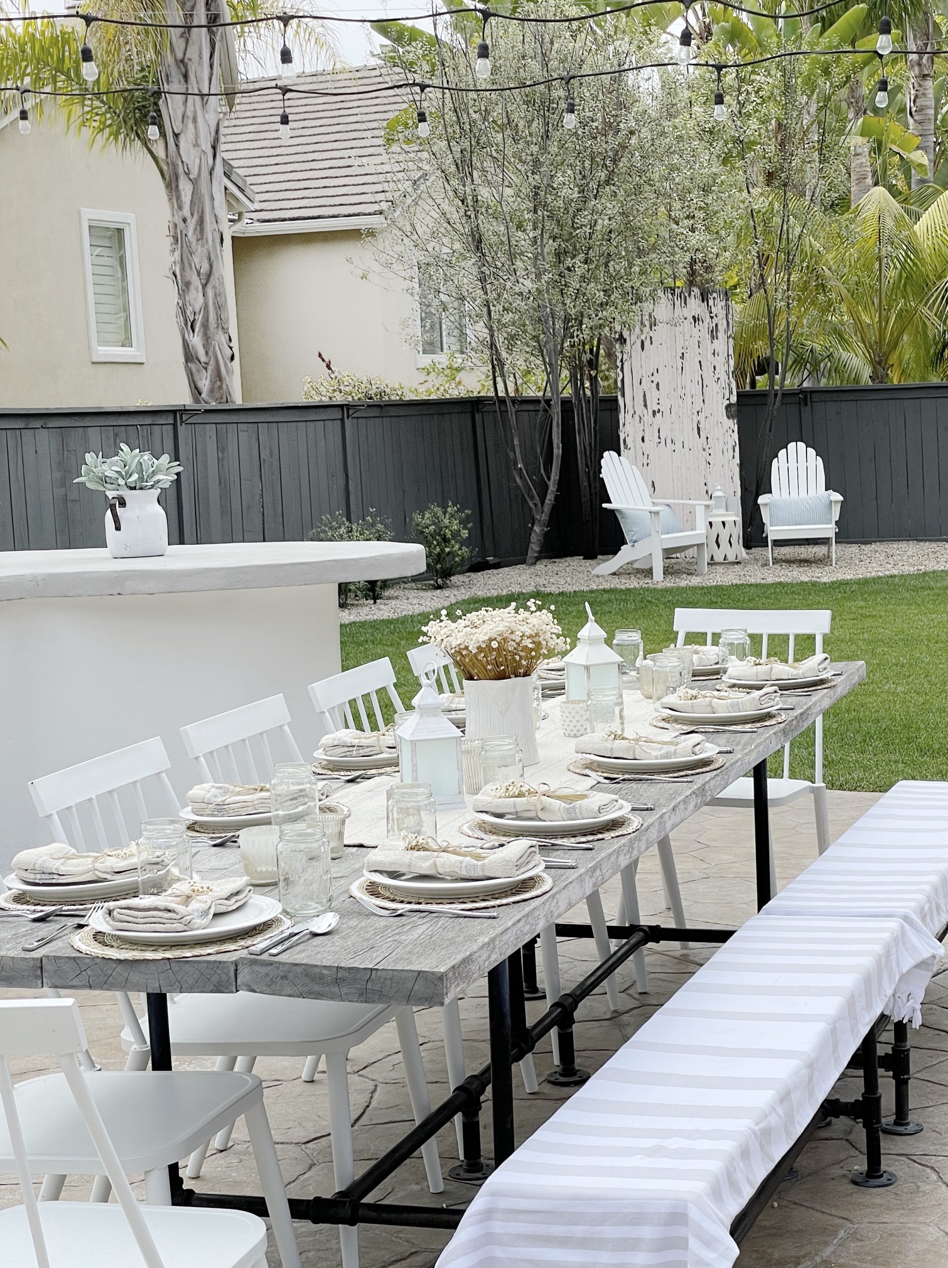 A Country Casual Summer Outdoor Tablescape - Pasha is Home