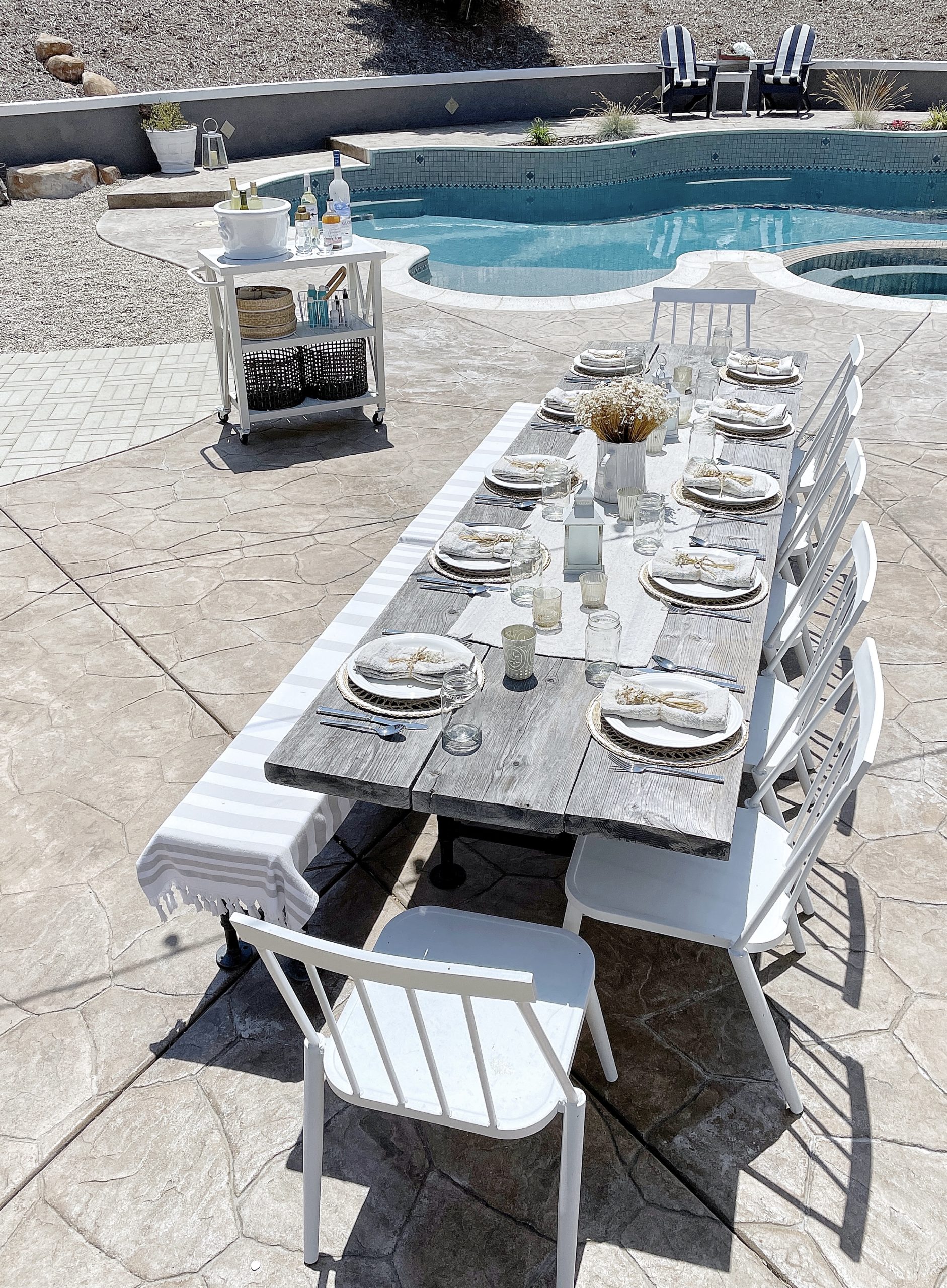 A Country Casual Summer Outdoor Tablescape - Pasha is Home