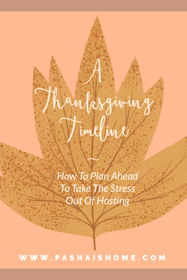 How to Make Thanksgiving Less Stressful with a Thanksgiving Timeline