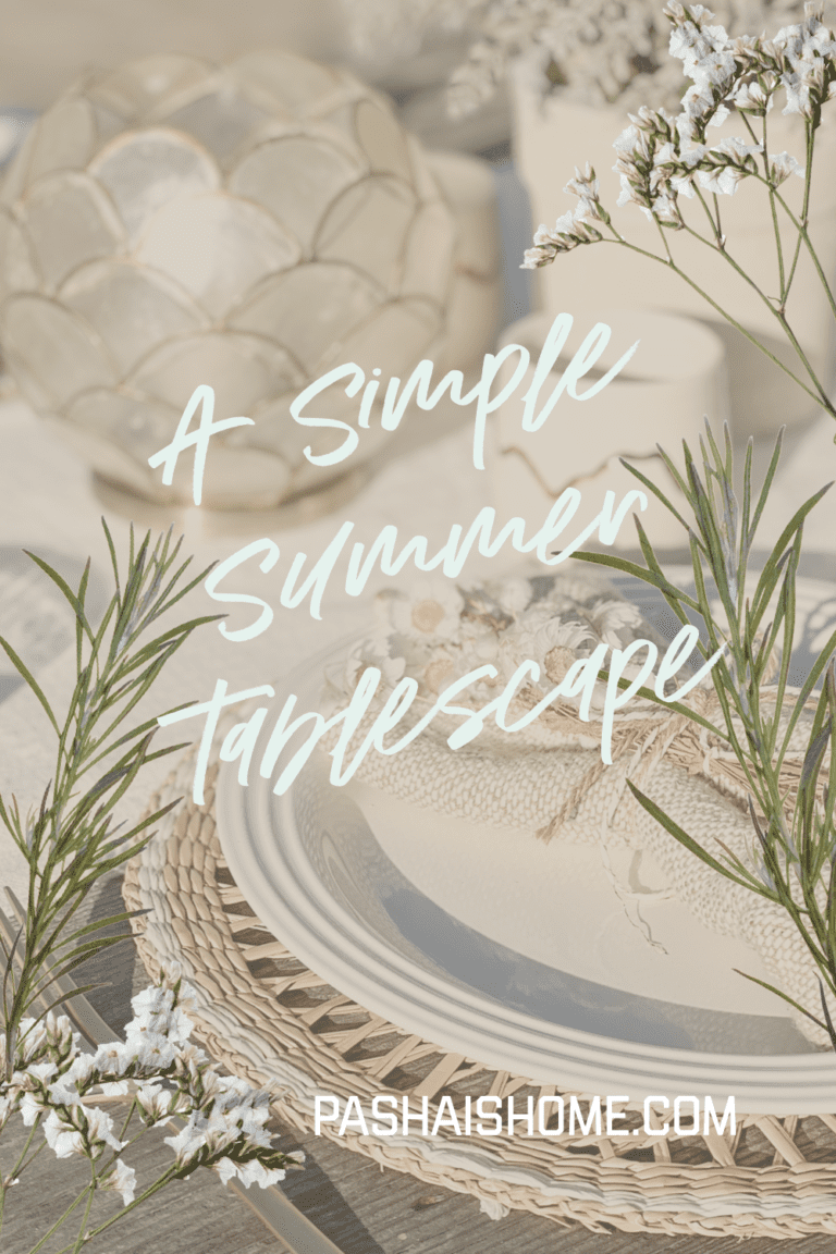 A Simple and Fresh Outdoor Summer Tablescape - Pasha is Home